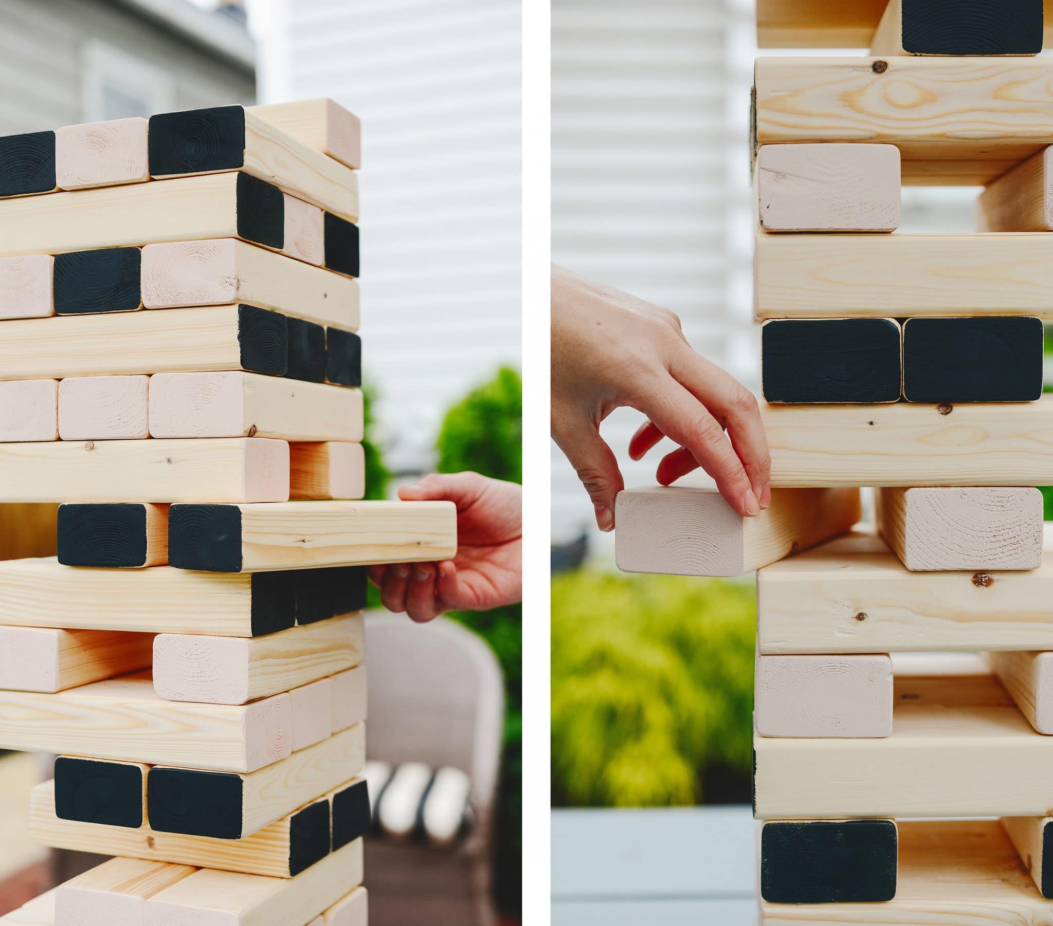 $10 DIY Giant Jenga (With a Twist) - Yellow Brick Home