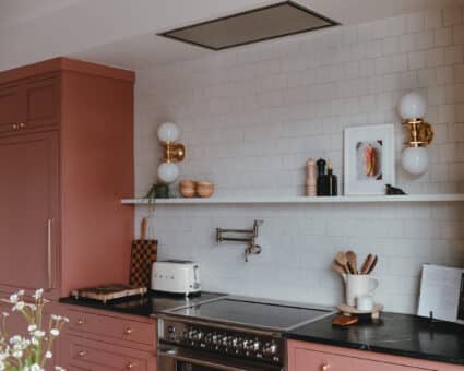 How We Installed a Floating Quartz Shelf - Yellow Brick Home